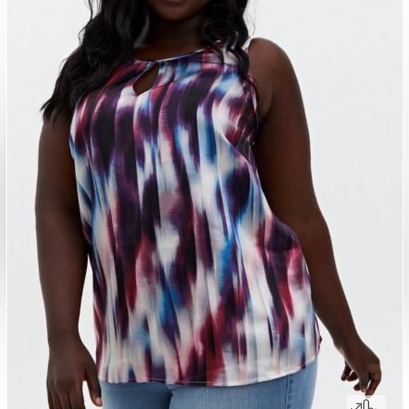 torrid | Tops | Torrid Multi Tiedye Stripe Shine Gauze Swing Tank ...